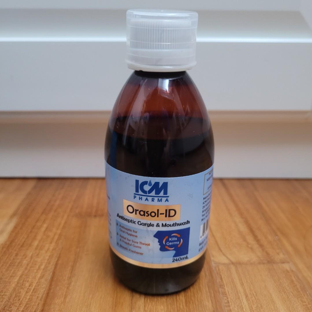 ICM Orasol-ID Antiseptic Gargle & Mouthwash, Everything Else on Carousell
