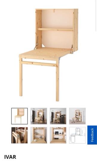 IKEA IVAR Foldable Table, Furniture & Home Living, Furniture, Shelves ...