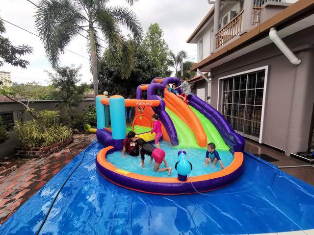 Inflatable Water Slide Kolam Budak Soopa Doopa Kolam Budak Sewa Rent ...