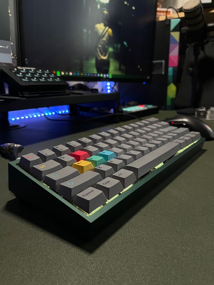 (Modded) KBDFans Tofu 60% Green Mechanical Keyboard, Computers & Tech ...