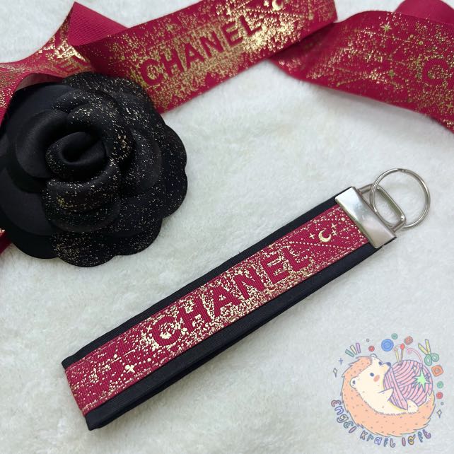 keychain key fob from original chanel ribbon, Women's Fashion, Watches ...