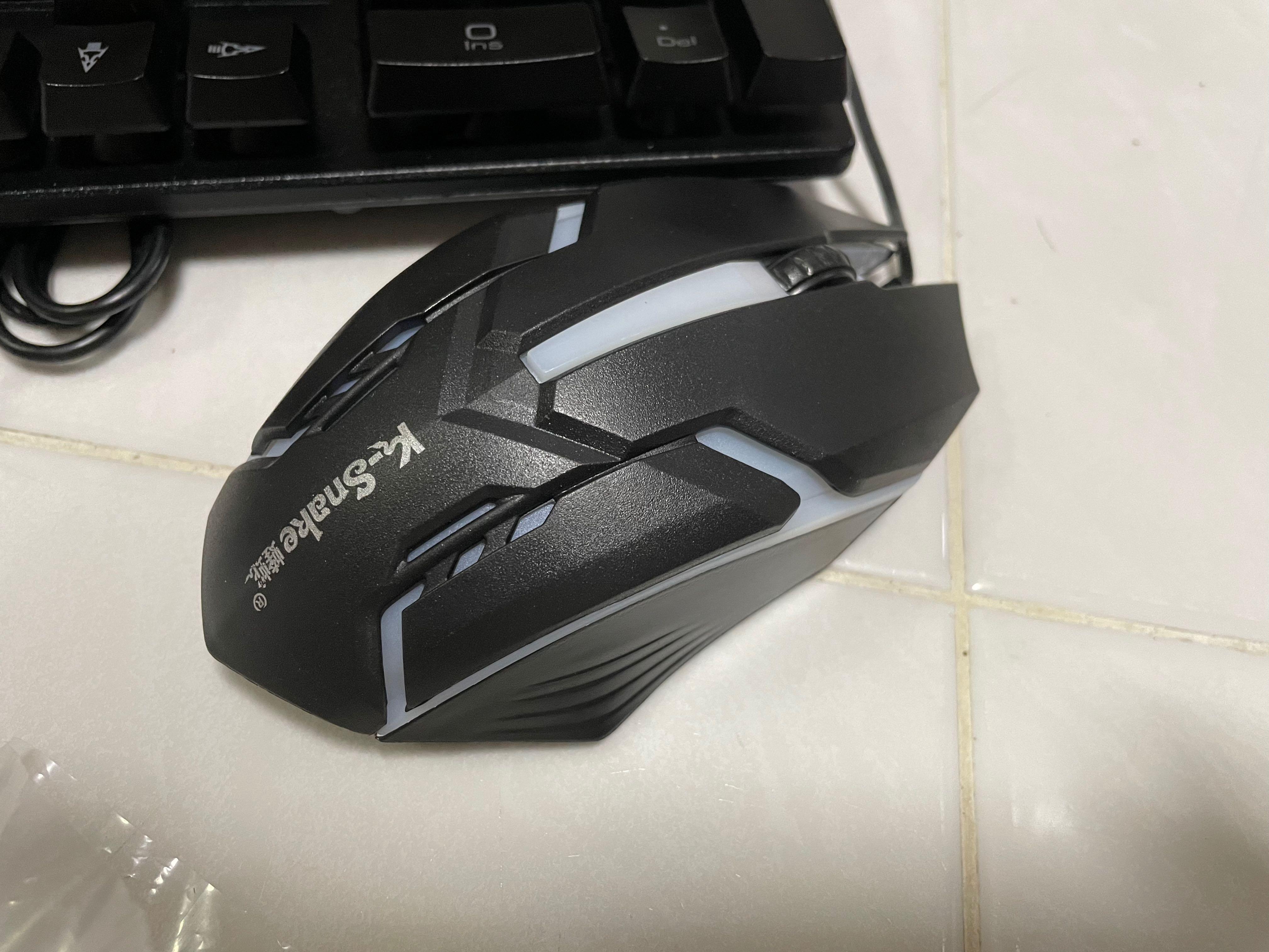 K-snake Mechanical feel LED gaming keyboard and mouse set, Computers ...