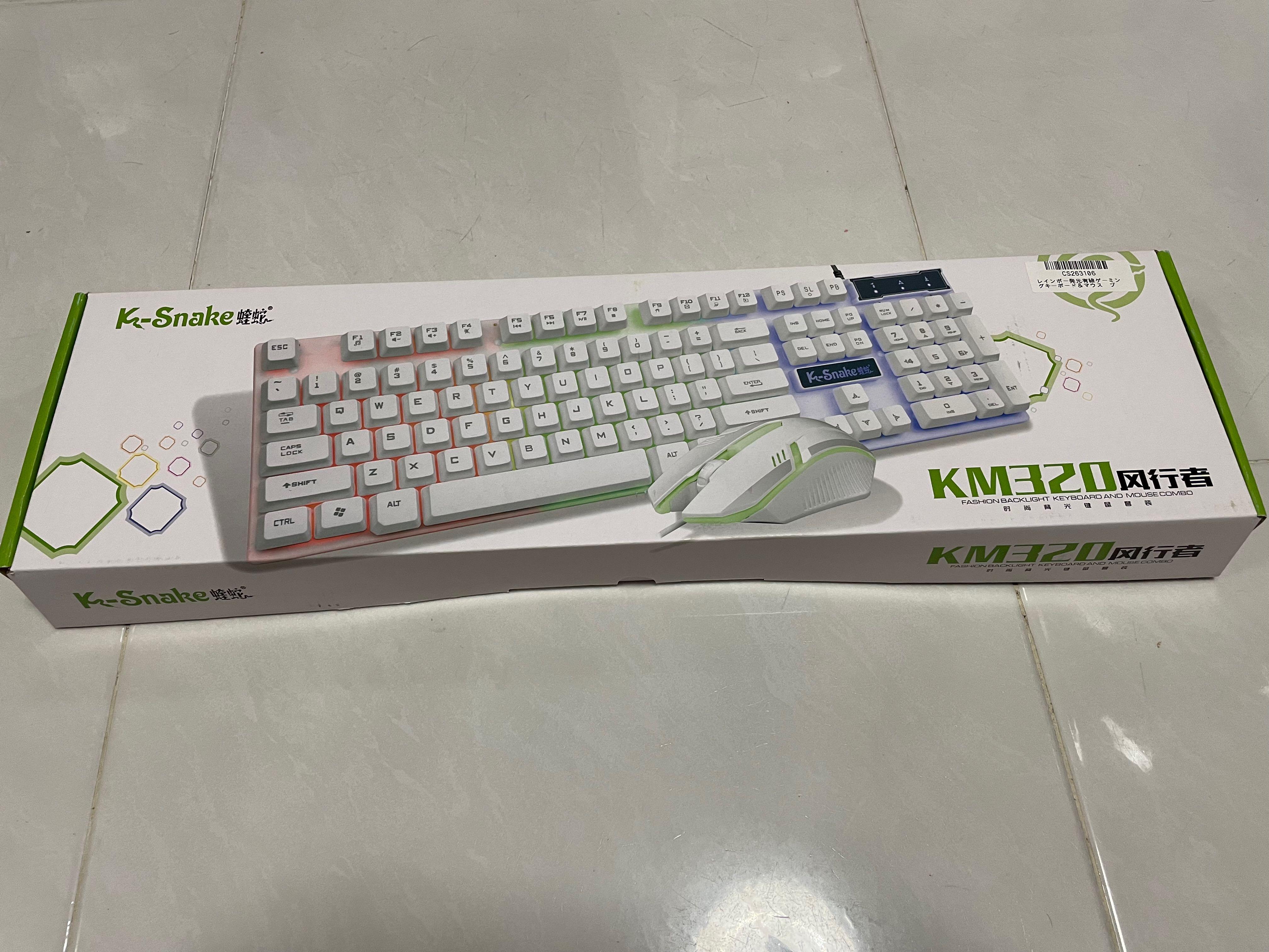 K-snake Mechanical feel LED gaming keyboard and mouse set, Computers ...