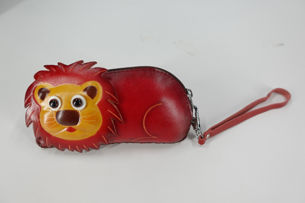 Lion Leather Purse with Zip, Women's Fashion, Bags & Wallets, Purses ...
