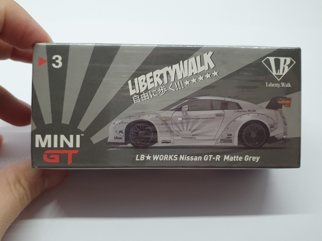 (Last 1) Mini GT #3 Nissan GT-R R35 Matte Grey Liberty Walk LB-Works ...