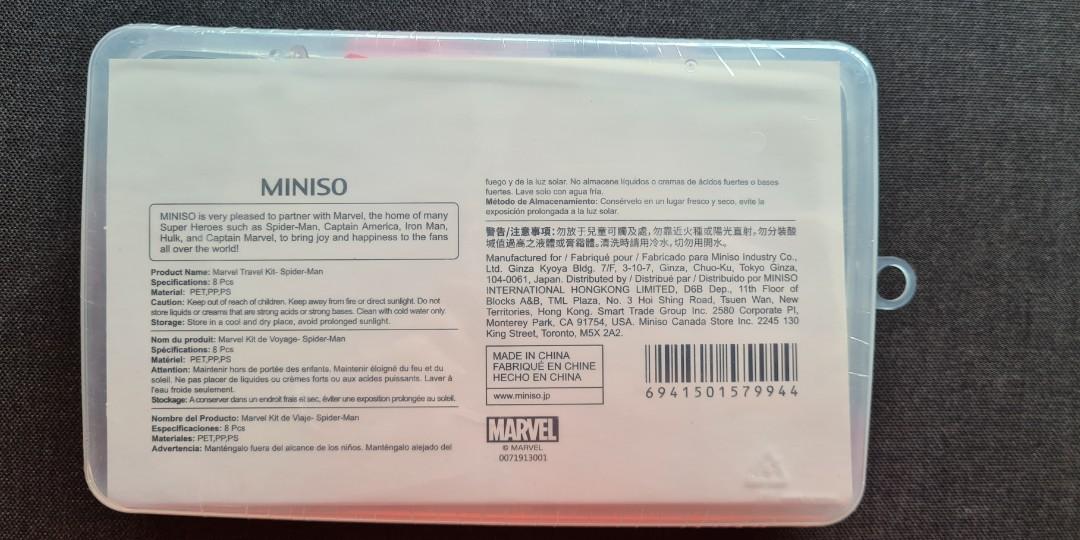 Miniso Spiderman Travel Kit, Beauty & Personal Care, Bath & Body, Bath ...