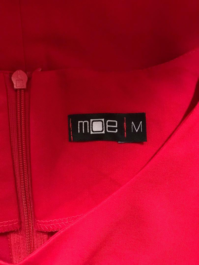 MOE Red with side pocket mini dress, Women's Fashion, Dresses & Sets ...