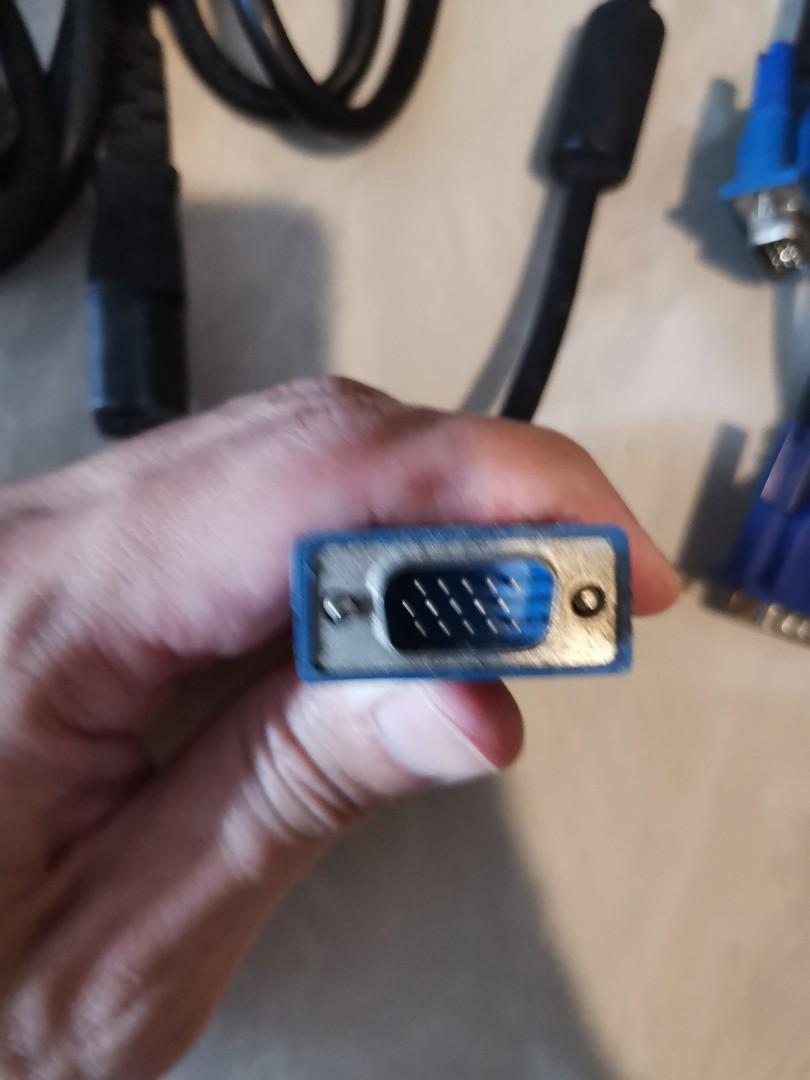 Monitor power plug, VGA cables, display cable, Computers & Tech, Parts ...