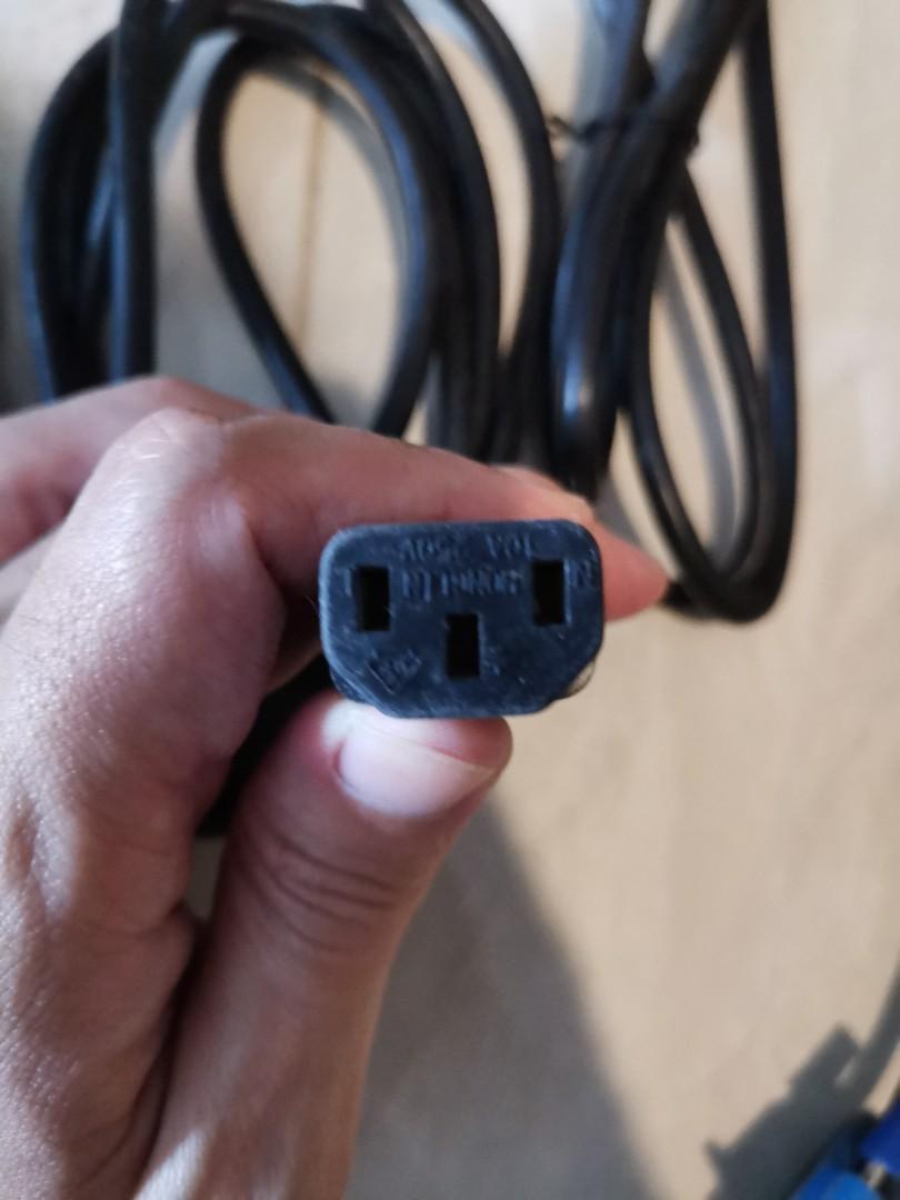 Monitor power plug, VGA cables, display cable, Computers & Tech, Parts ...