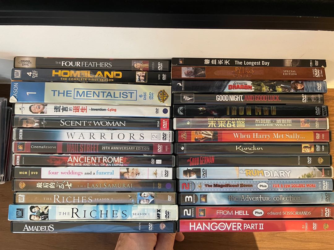 Movie and Series DVDs. S$5 per DVD. Discount for multiple items ...