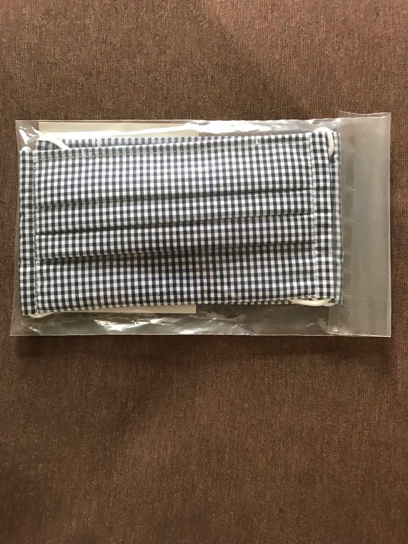 Muji checkered face mask x 2, Health & Nutrition, Face Masks & Face ...