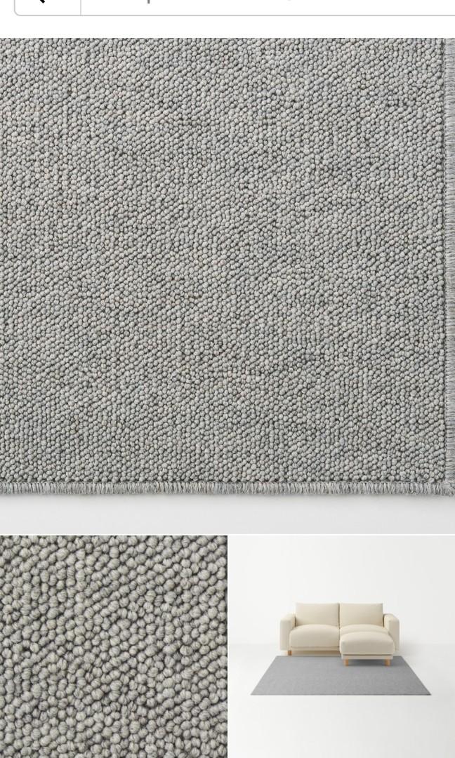 Muji Made in Japan Grey Rug 200cm *200cm, Furniture & Home Living, Home ...