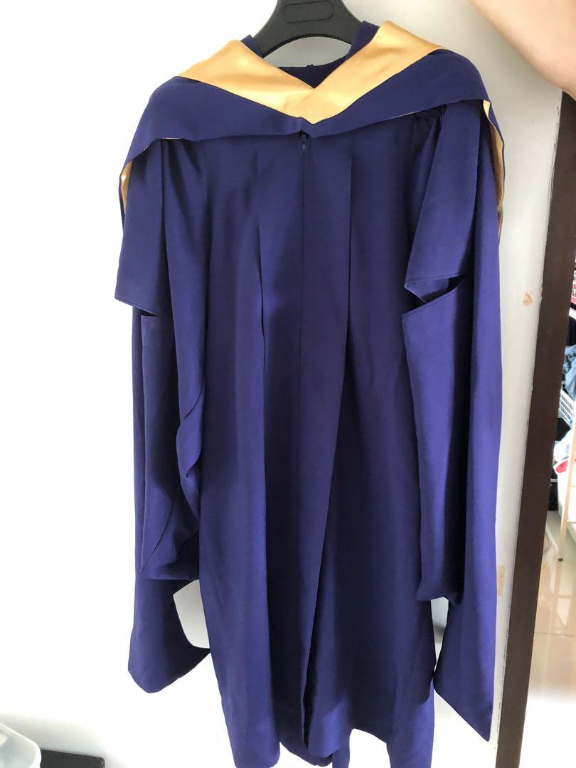 NUS Master graduation ceremony gown with hat and bag, Women's Fashion ...