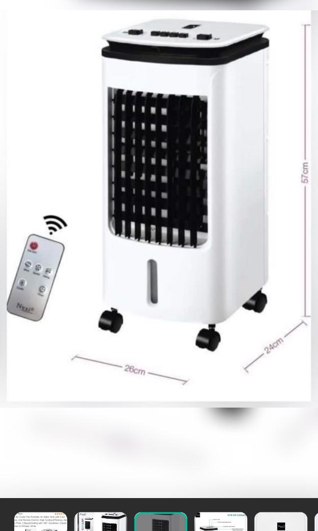 Nyxi Air Cooler Fan Portable, 4L Water Tank with 2 Ice Boxes, And ...