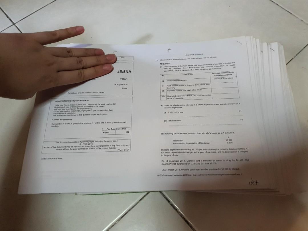 POA exam paper, Hobbies & Toys, Books & Magazines, Assessment Books on ...