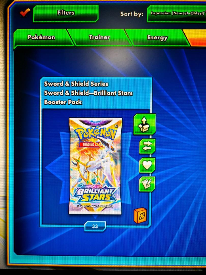 Pokemon Codes PTCGO Codes Brilliant Stars Booster Pack, Video Gaming ...