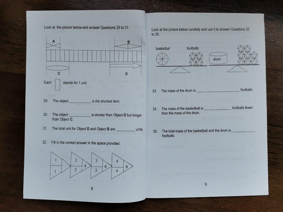 Primary 1 math test paper, Hobbies & Toys, Books & Magazines ...
