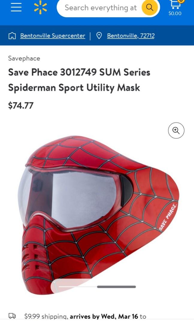 Save Phace Simply Sick Series SUM 2 Mask - Marvel SpiderMan Helmet ...