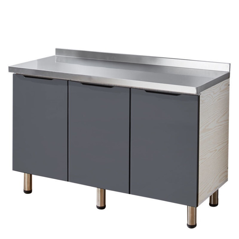 Simple cabinet stove cabinet stainless steel economic kitchen cabinet ...