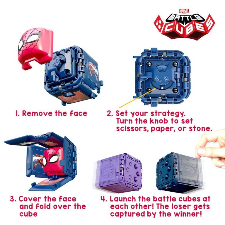 Spider-Man Marvel Battle Cubes - Rock, Scissors, Paper Challenge ...