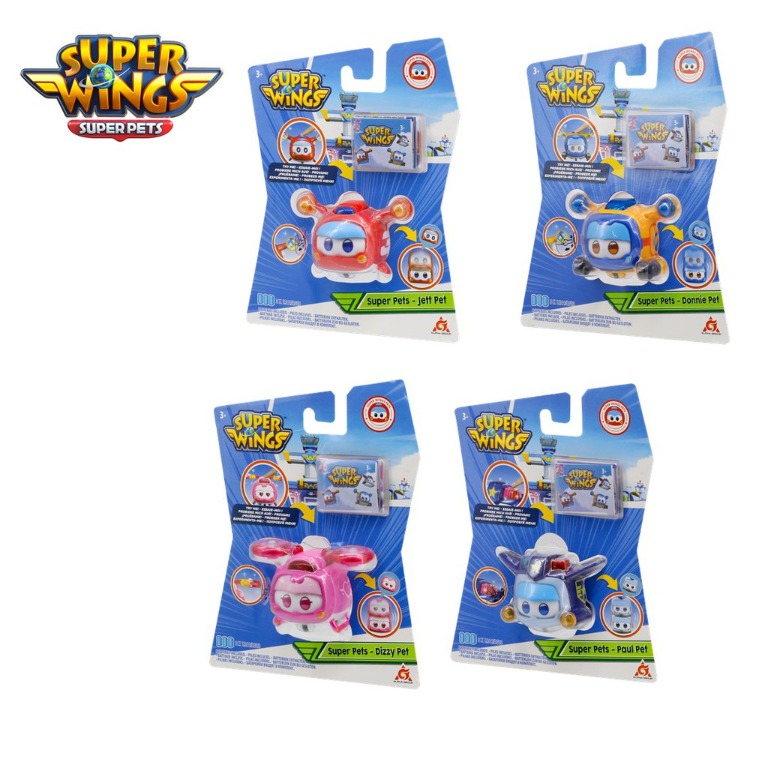 Super Pets Jett/ Donnie/ Dizzy/ Paul - Super Wings Series 5 - Blinking ...