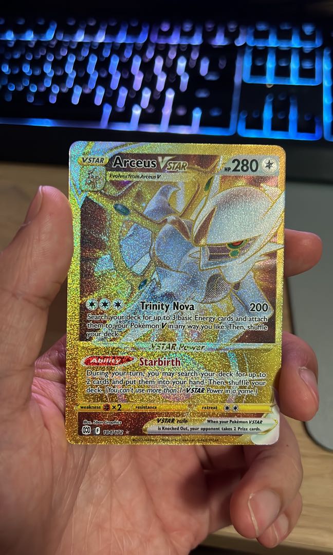 Sword & Shield Brilliant Stars Arceus VSTAR #184/172 - Secret Rare (Gold), Hobbies & Toys, Toys ...