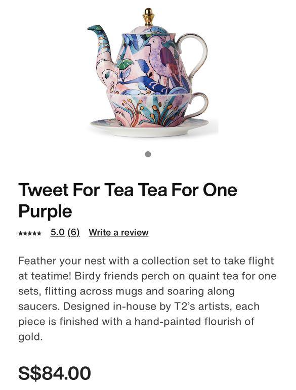 T2 tea set for one, Furniture & Home Living, Kitchenware & Tableware ...