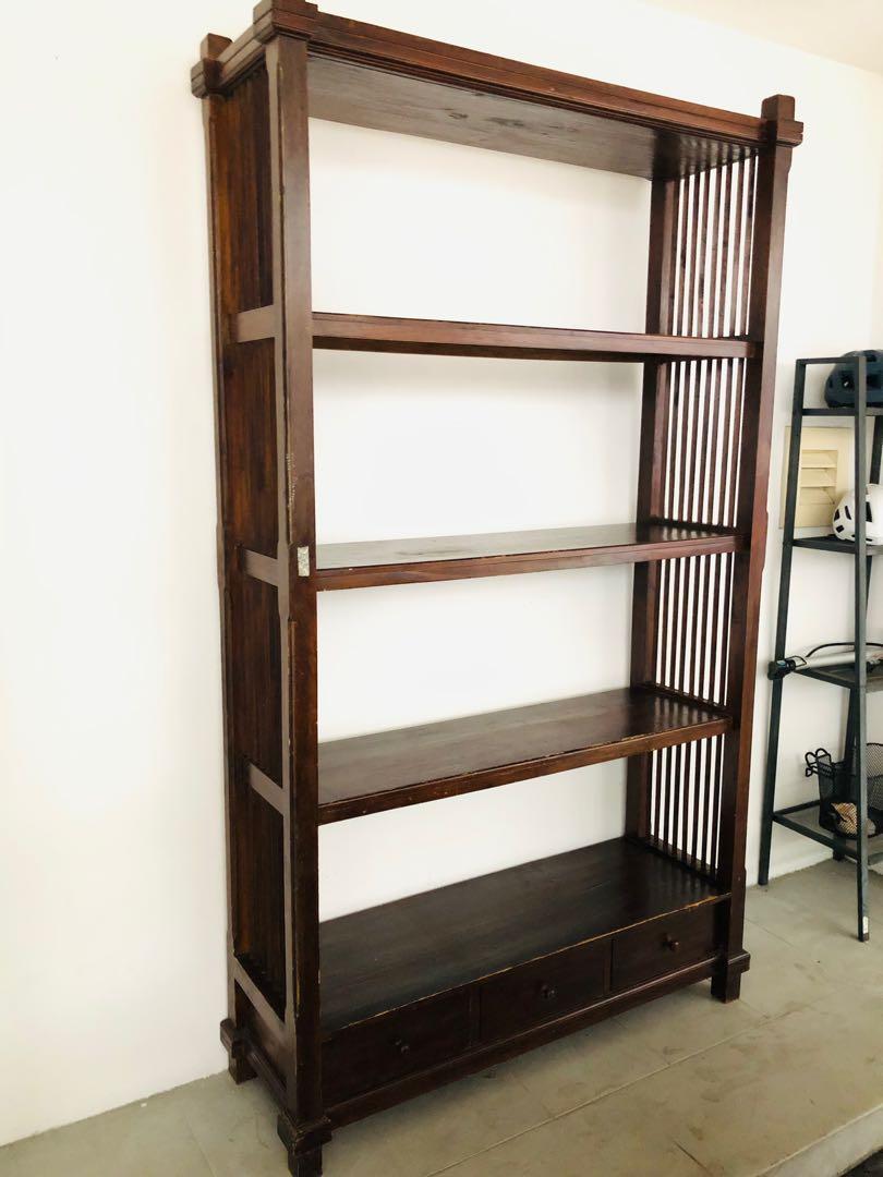 Teak wood shelf, Furniture & Home Living, Furniture, Shelves, Cabinets ...