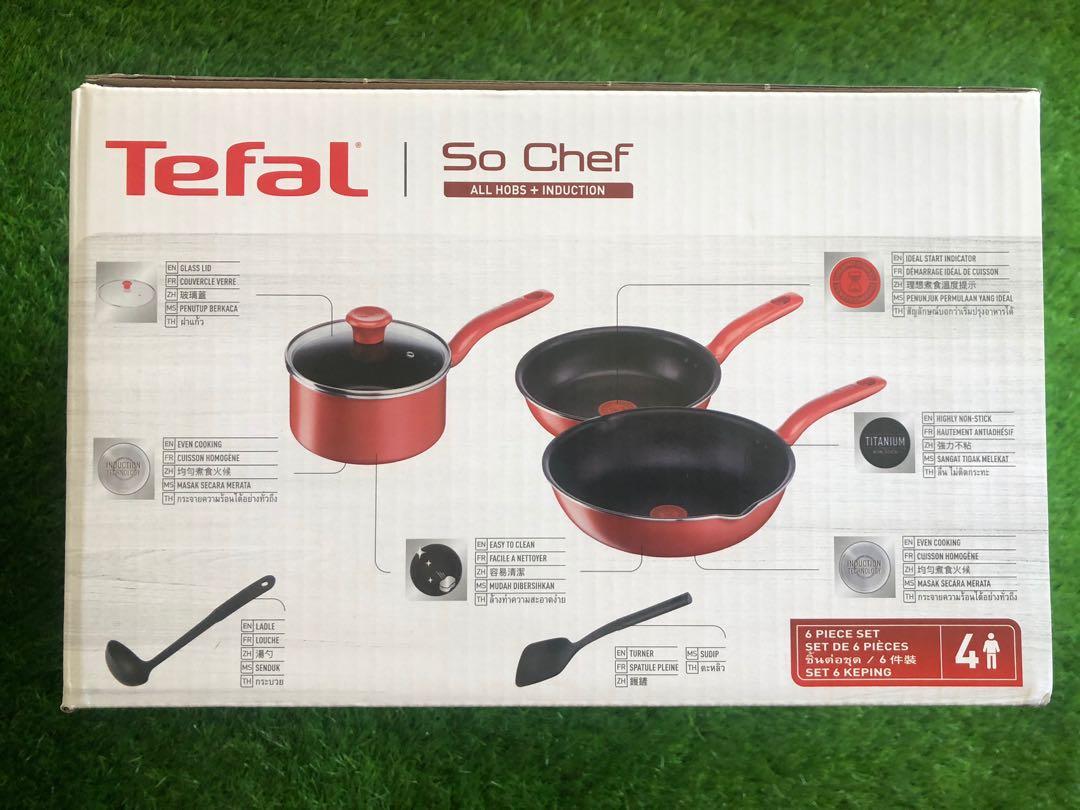 Tefal 6 pcs set, Furniture & Home Living, Kitchenware & Tableware ...