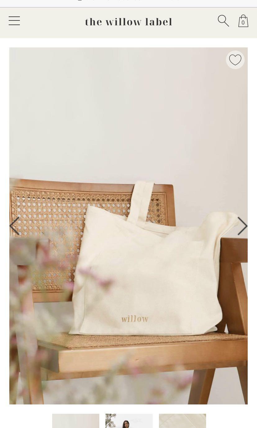 The Willow Label THE MINIMALIST TOTE (CREAM), Women's Fashion, Bags ...