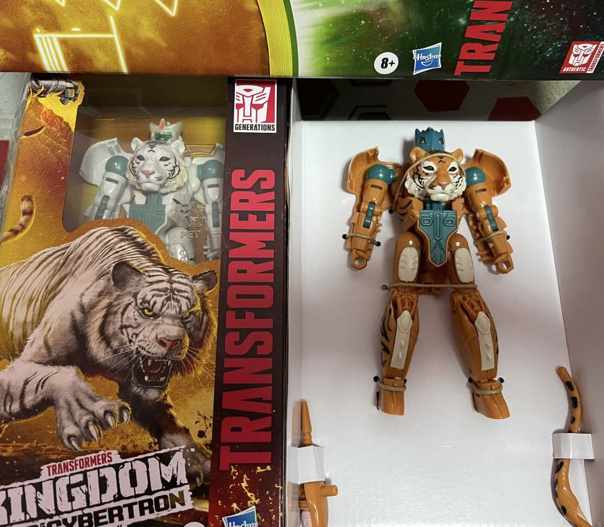 Transformers Kingdom Tigatron (No Sticker/Card) and Golden Disk Mutant ...