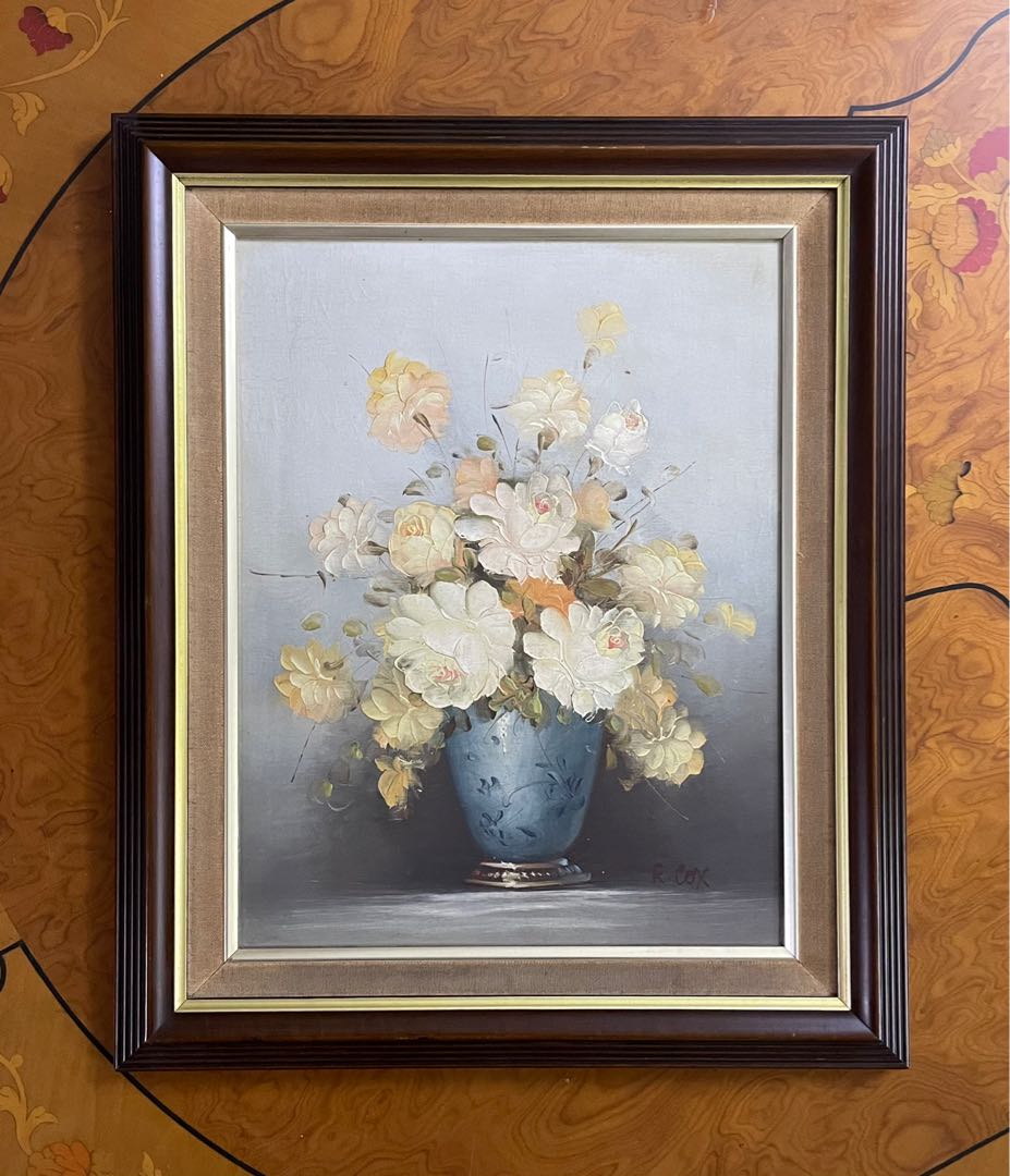 Art & Collectibles Oil Stunning large Still life original oil on canvas ...