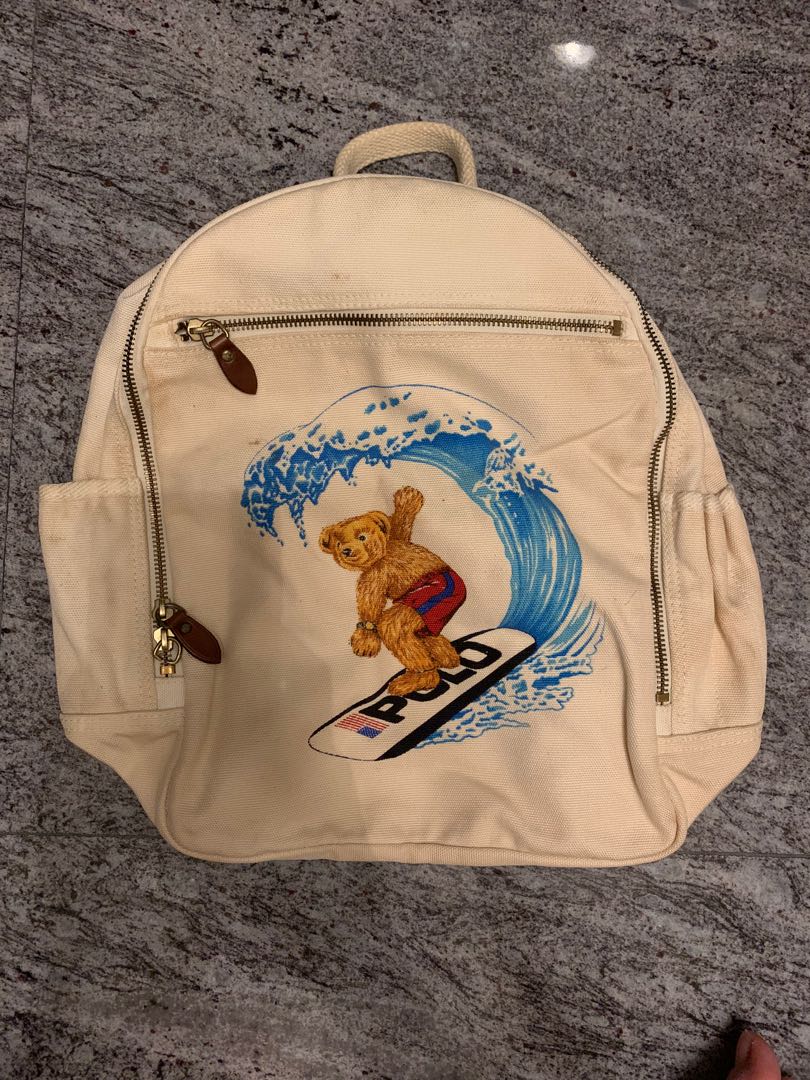 Vintage polo Ralph Lauren rrl canvas backpack haversack, Men's Fashion ...