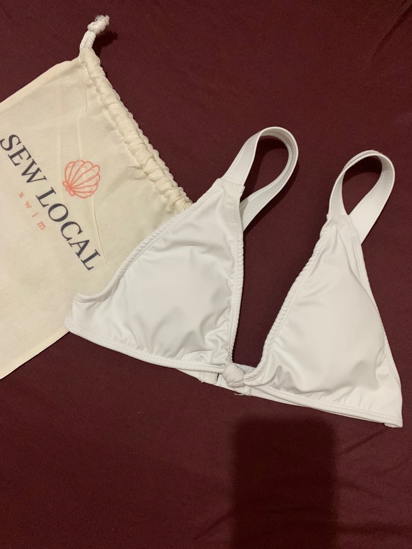 White Swimsuit Top (Sew Local PH), Women's Fashion, Swimwear, Bikinis ...