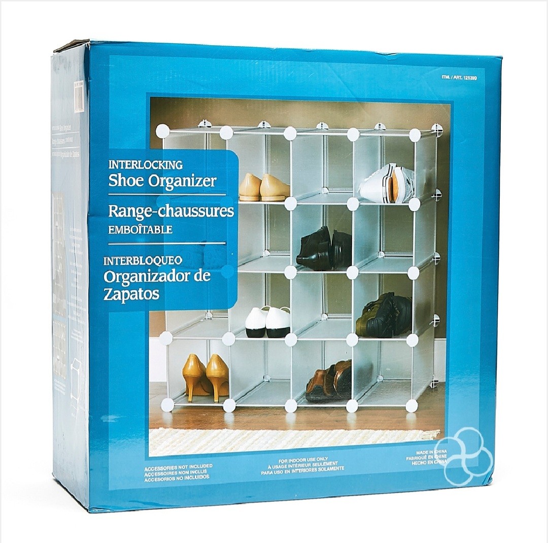 16 cube interlocking shoe organizer, Furniture & Home Living, Furniture ...