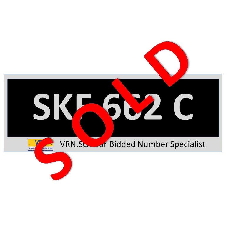 3-Digit Car Number Plate for Sale: SKF 662 C (SKF662C), Car Accessories ...