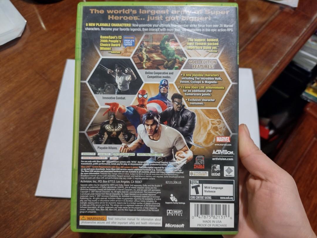 美版 xbox360 game 漫威英雄 : 終極聯盟 黃金版 Marvel Ultimate Alliance Gold edition ...