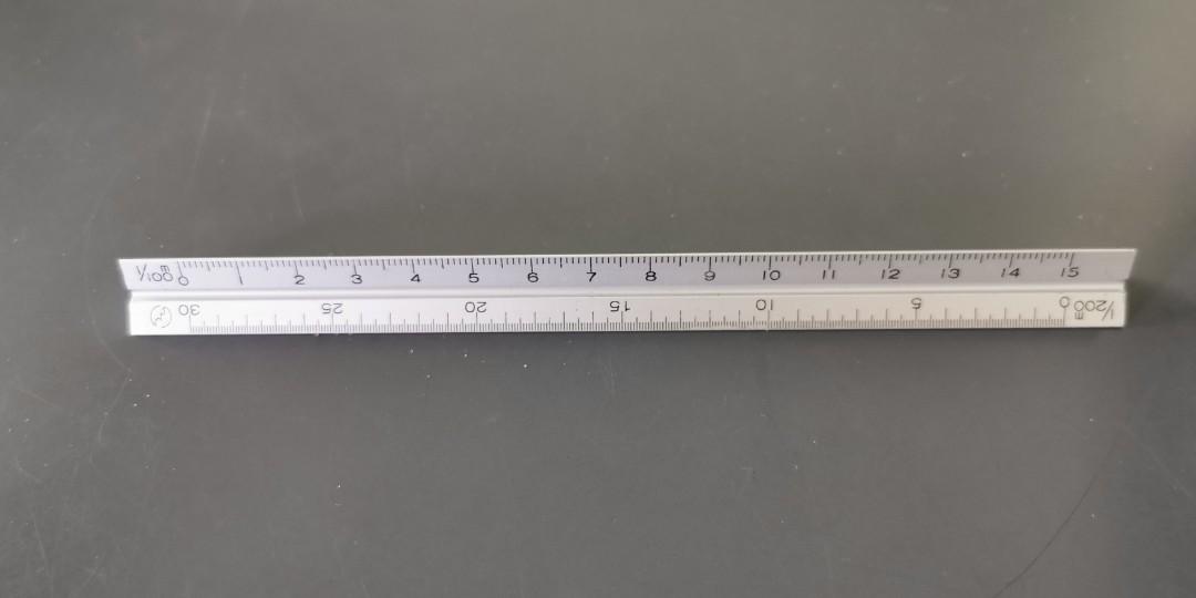 Aluminium Reduction Scale Ruler 15cm, Hobbies & Toys, Stationery ...