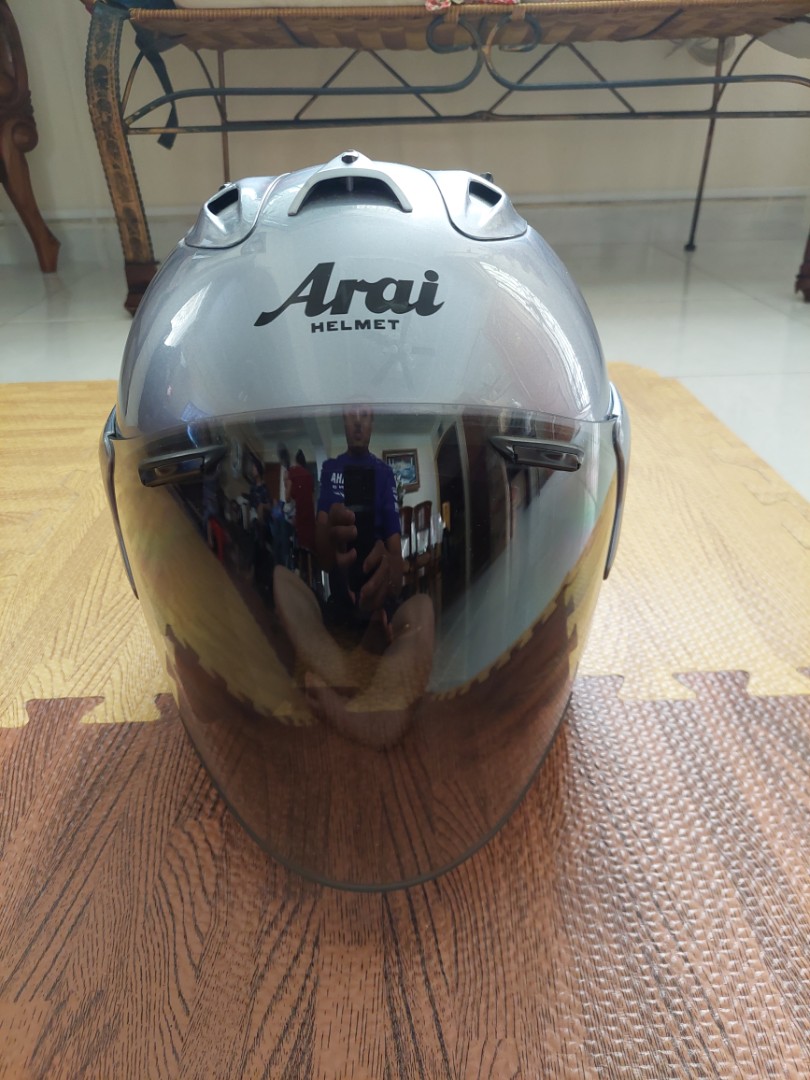 Arai Ram 4 Sapphire silver, Motorcycles, Motorcycle Apparel on Carousell