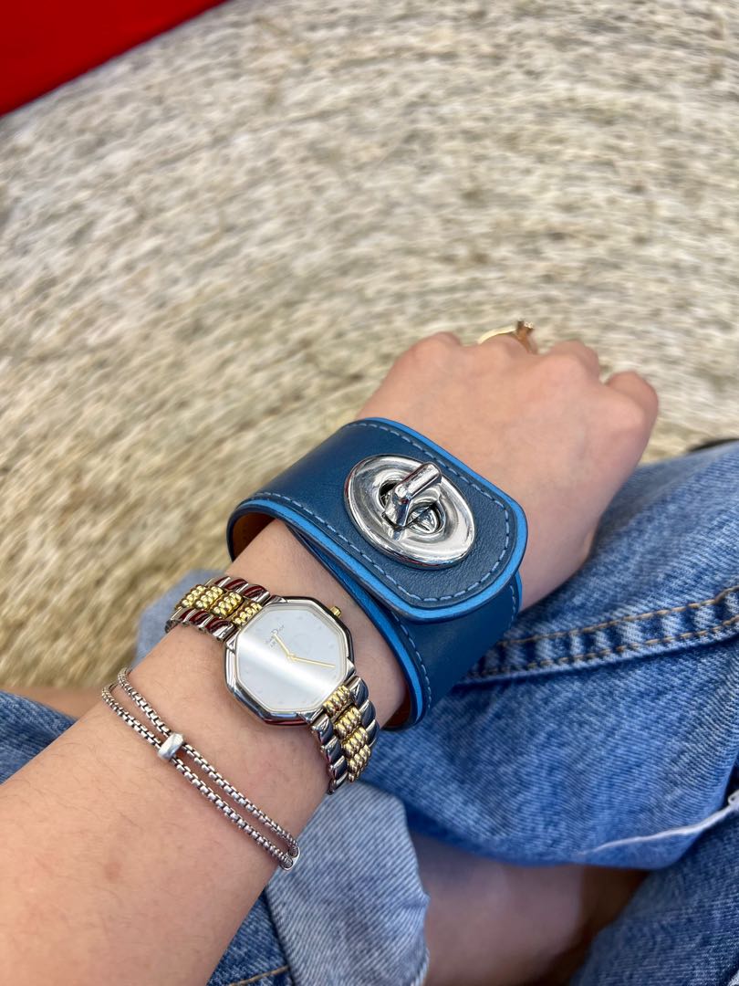 Authentic COACH leather cuff bracelet, Women's Fashion, Watches ...