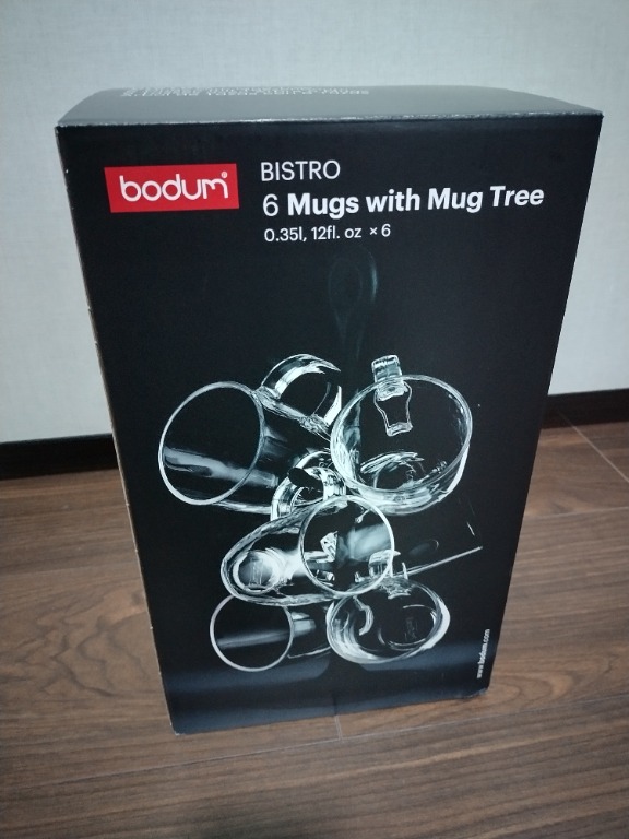 bodum 6 mugs with mug tree, Furniture & Home Living, Kitchenware ...