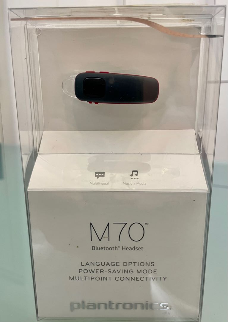 Brand New Plantronics M70 Bluetooth Headset, Audio, Earphones on Carousell