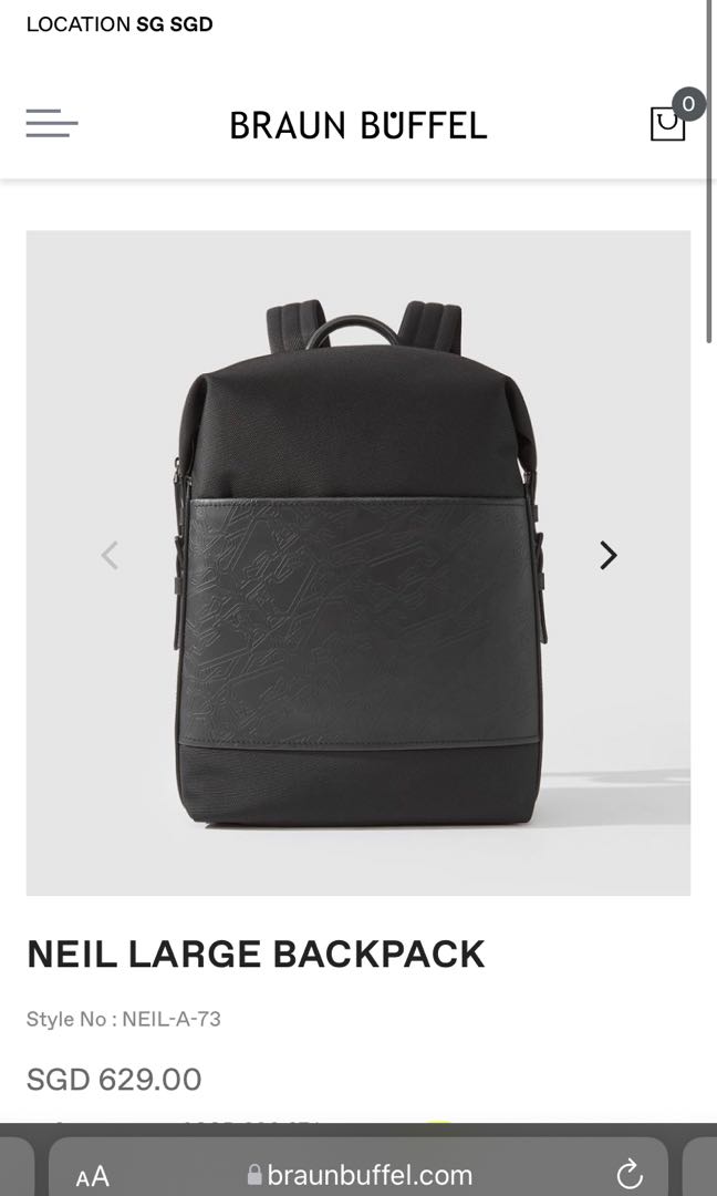 Braun Buffel backpack - Neil Large Backpack, Men's Fashion, Bags ...