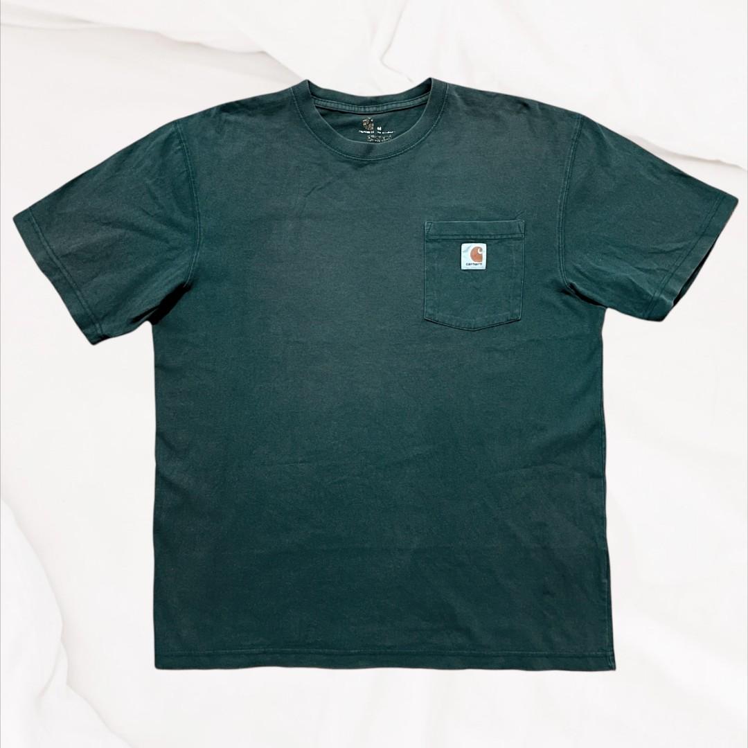 Carhartt K87 Htg Hunter Green Pocket Tee (Original Fit), Men's Fashion ...