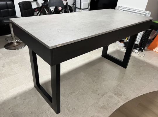 Custom made Quartz dining table + Blum drawers, Furniture & Home Living ...