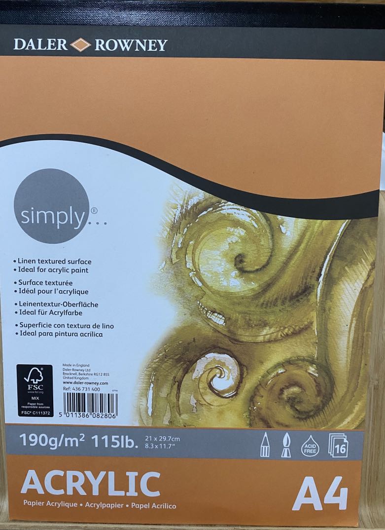 Daler rowney acrylic paper, Hobbies & Toys, Art & Prints on Carousell