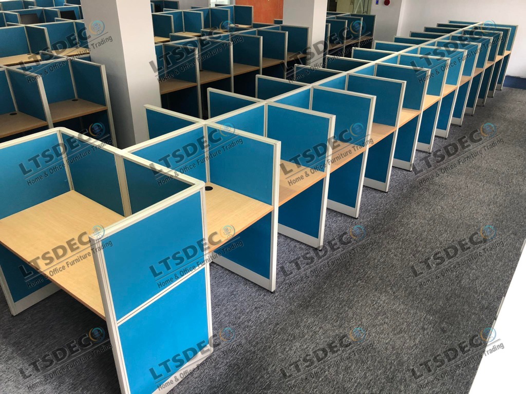 FISH BONE TYPE WORKSTATION FULL FABRIC OFFICE PARTITIONS, Furniture ...