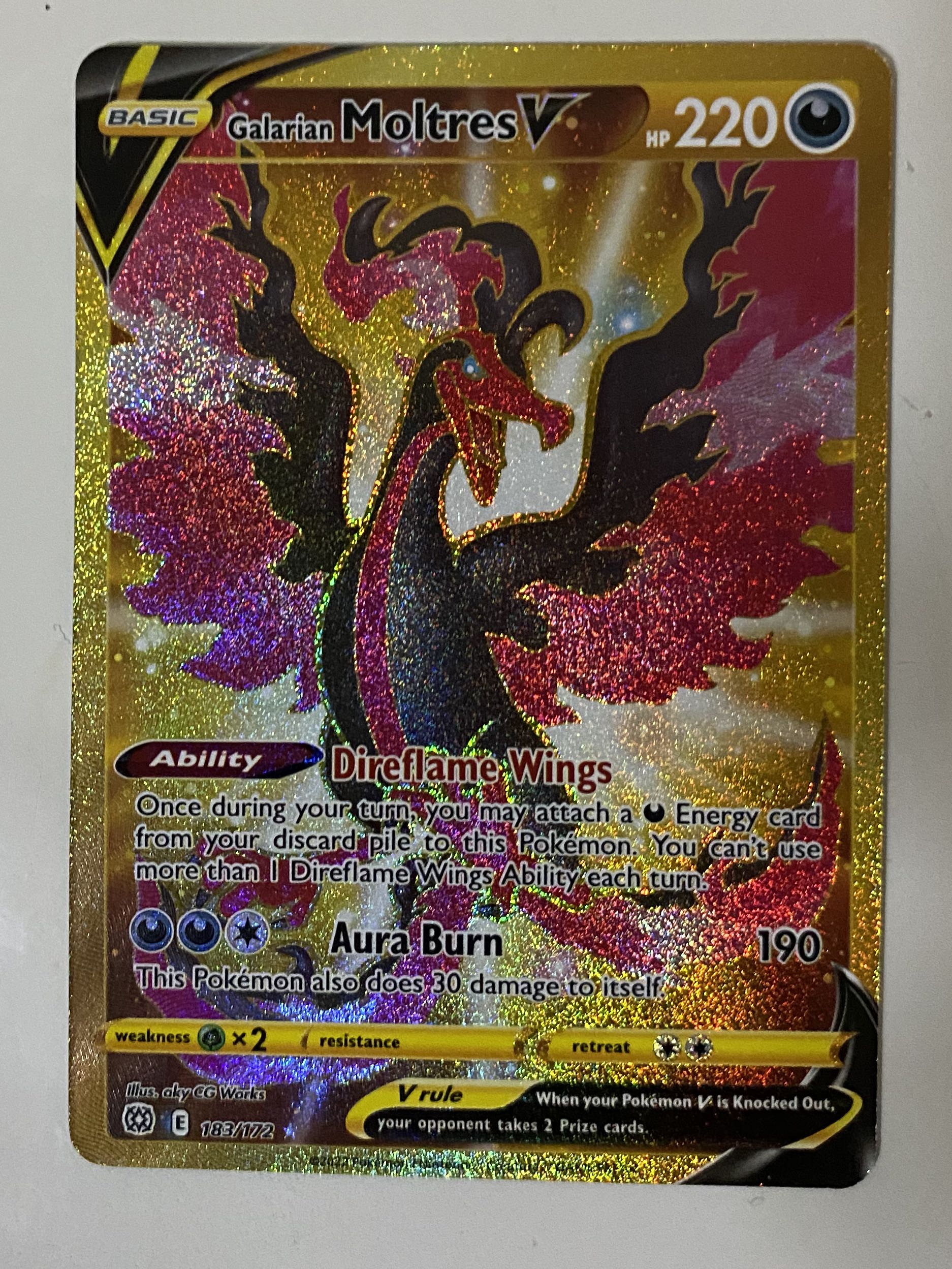 Galarian Moltres V - 183/172 - Secret Rare, Hobbies & Toys, Toys ...