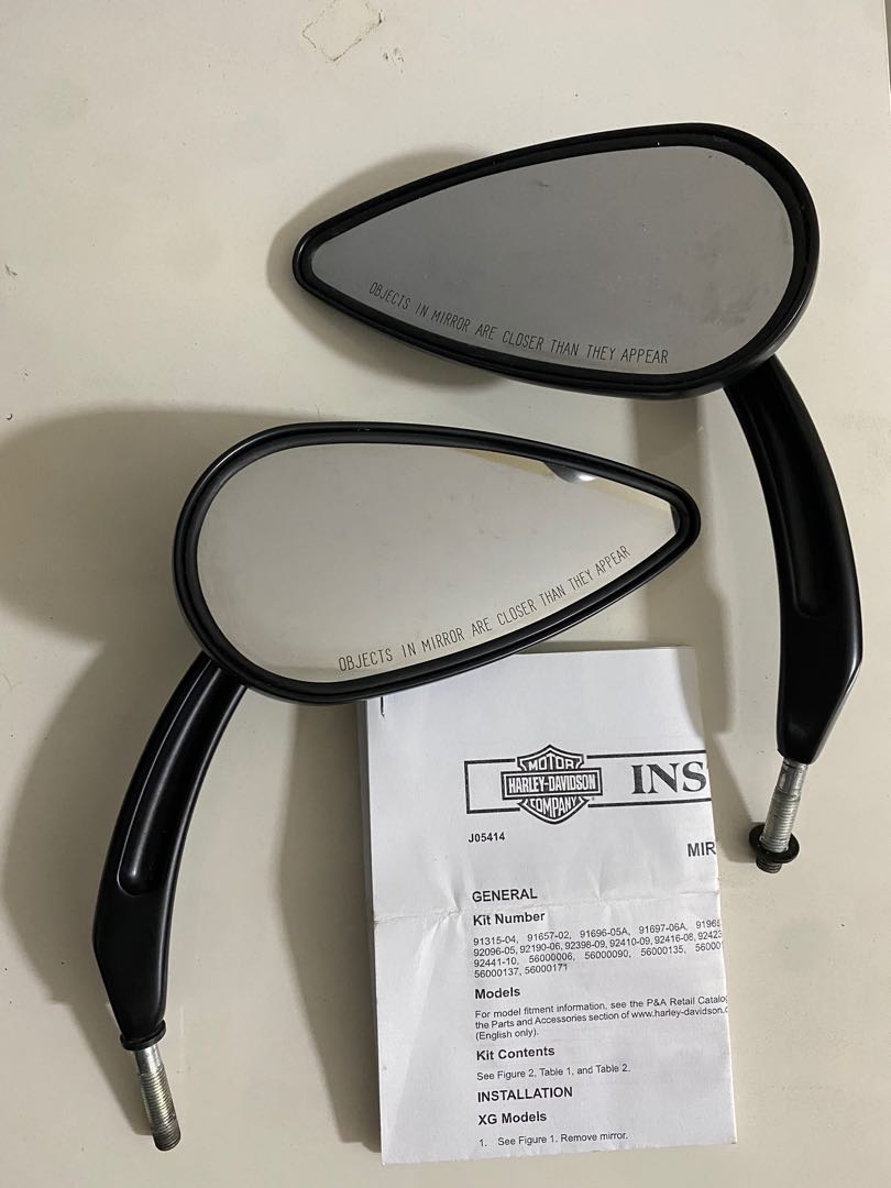 Harley Davidson Willie G Skull Teardrop Mirrors, Motorcycles ...