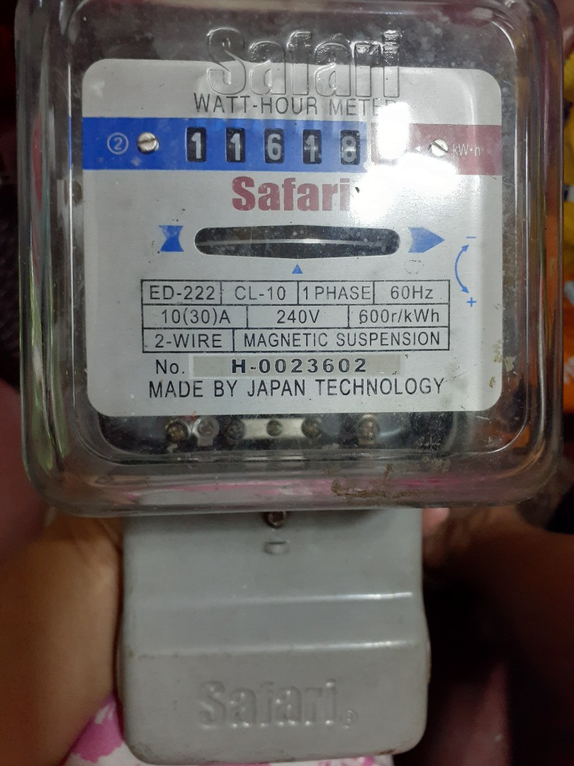 HEAVY DUTY SAFARI ELECTRIC SUB METER GLASS TYPE ELECTRIC METER, TV ...